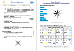 Exercices sur le thème de la météo : bulletin météo, capitales de pays ...